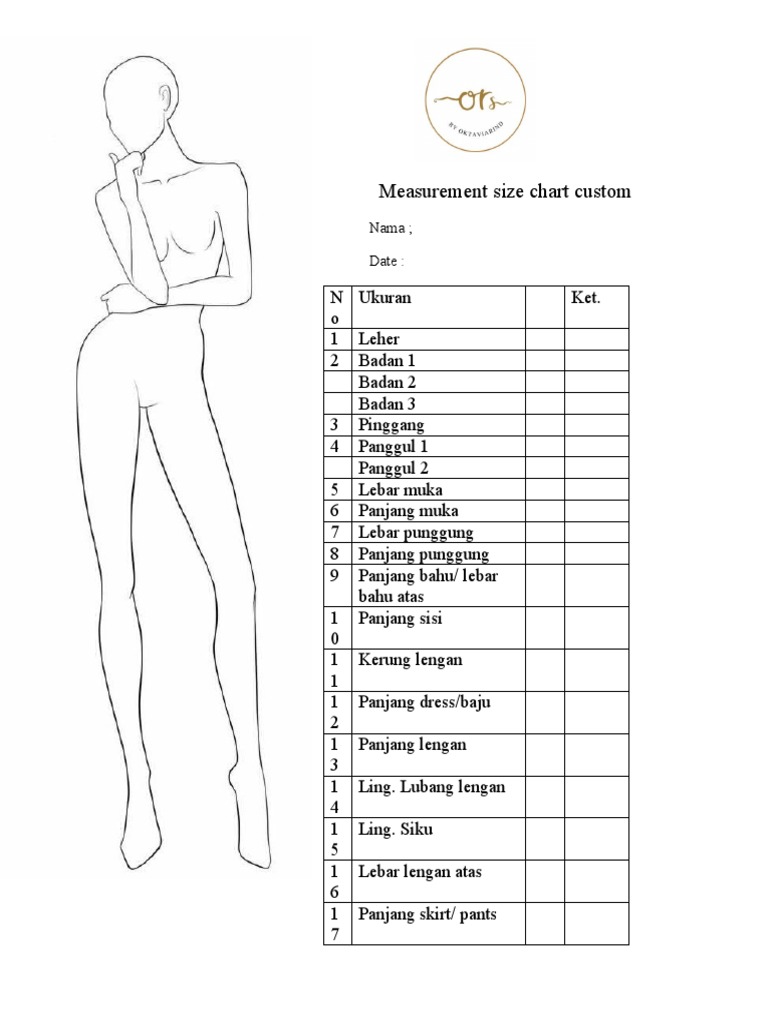 Measurement Size Chart Custom | PDF