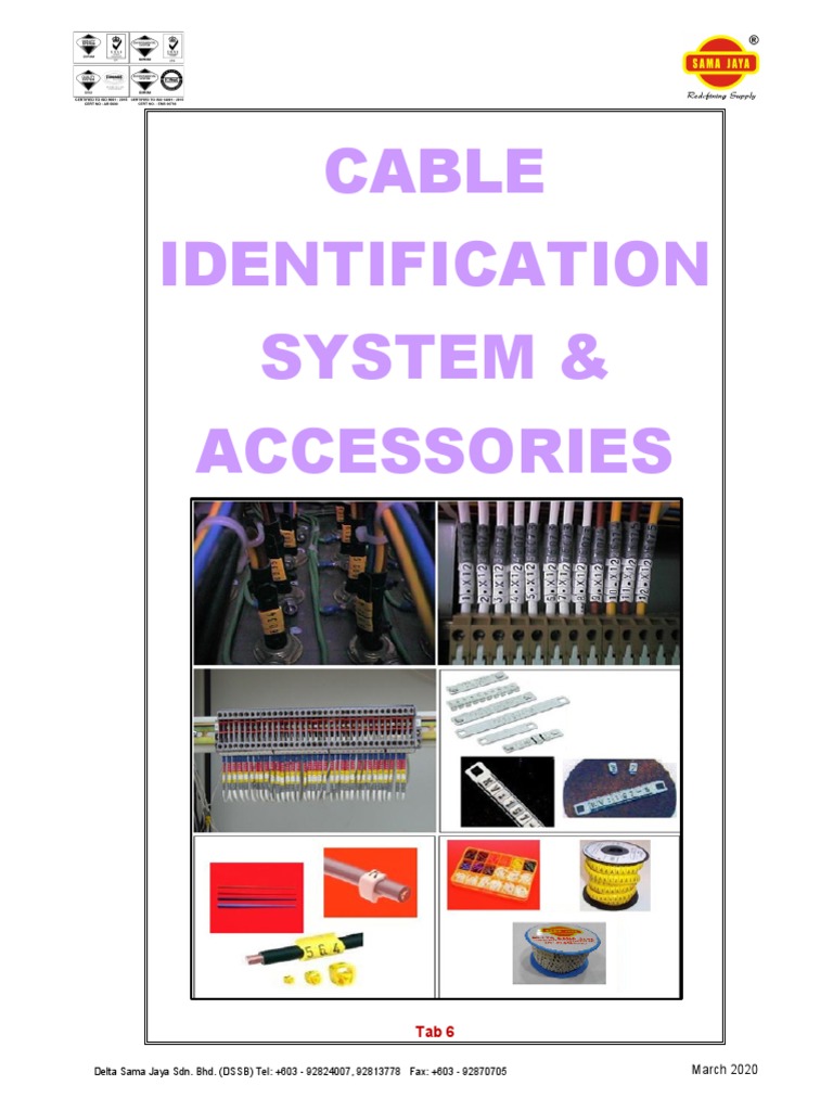 6 Cable Identification | PDF | Blue | Sulfuric Acid