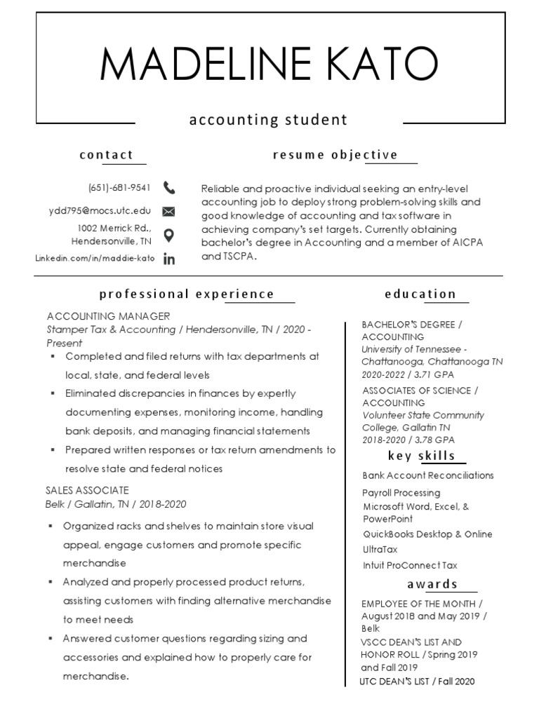 Job Application Materials - Resume | PDF | Quick Books | Accounting