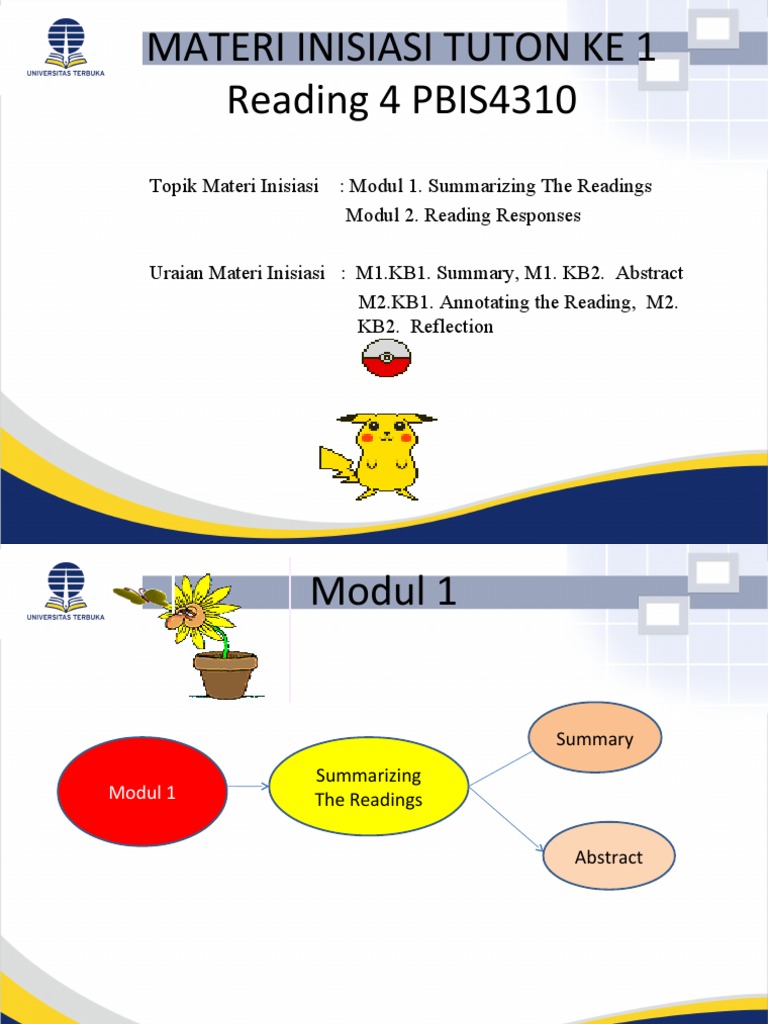 Materi Inisiasi Tuton Ke 1 Reading 4 PBIS4310 | PDF | Aurora | Literacy