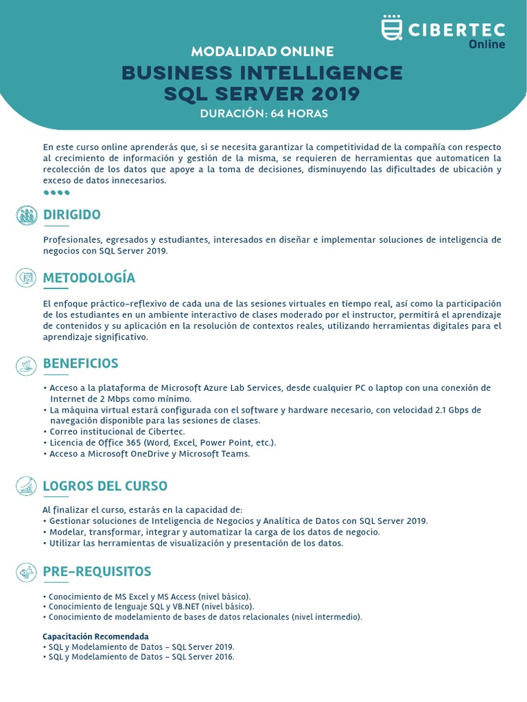 Business Intelligence SQL Server 2019 | PDF | Servidor SQL de Microsoft | SQL