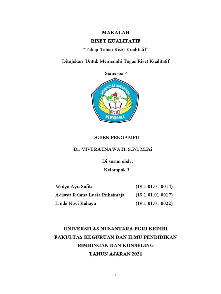 Tahapan Riset Kualitatif Lengkap | PDF