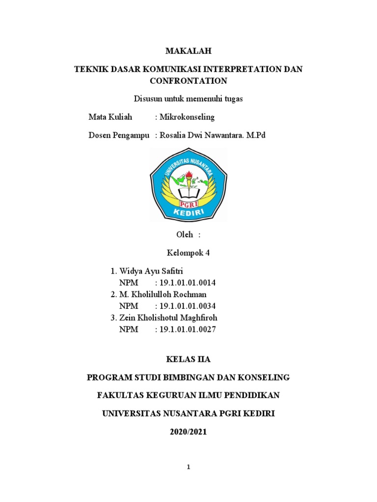 Teknik Interpretasi dan Konfrontasi Konseling | PDF | Karier & Perkembangan