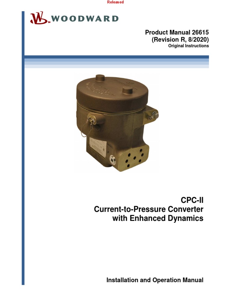 Cpc-Ii Current-to-Pressure Converter With Enhanced Dynamics: Product ...