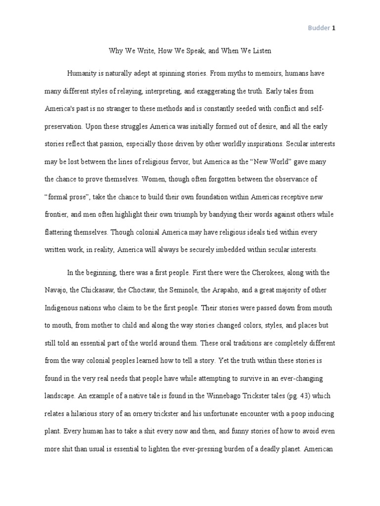 Why We Write How We Speak and When We Listen Weebly | PDF | Religion ...