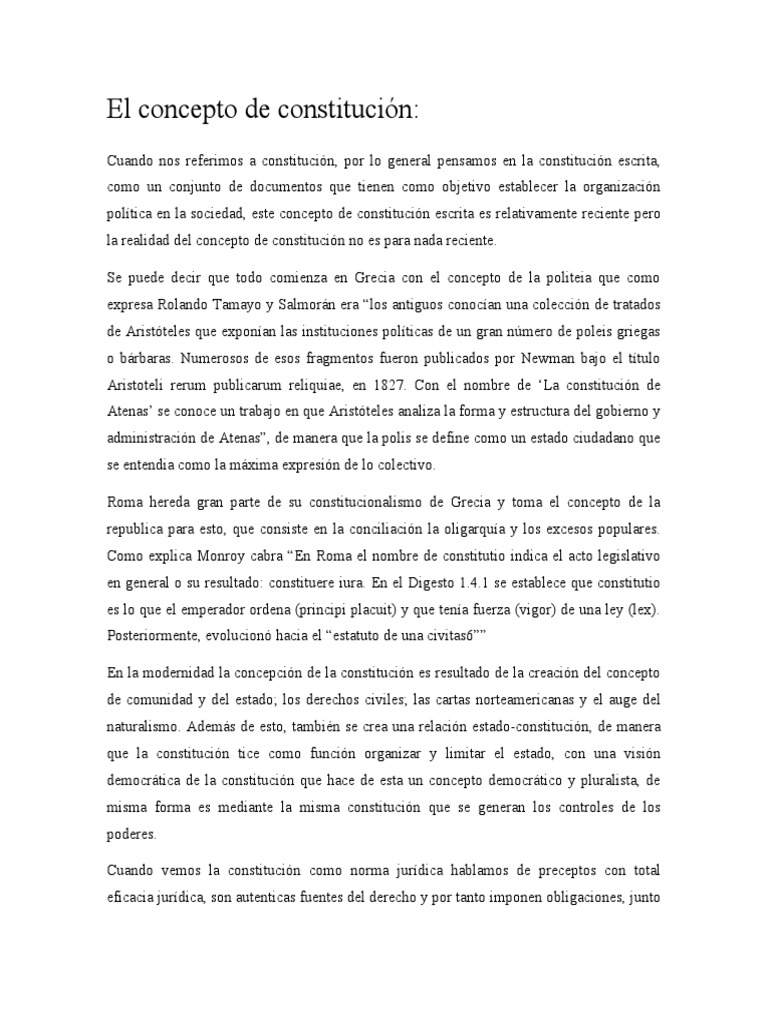 El Concepto de Constitución | PDF | Constitución | Política