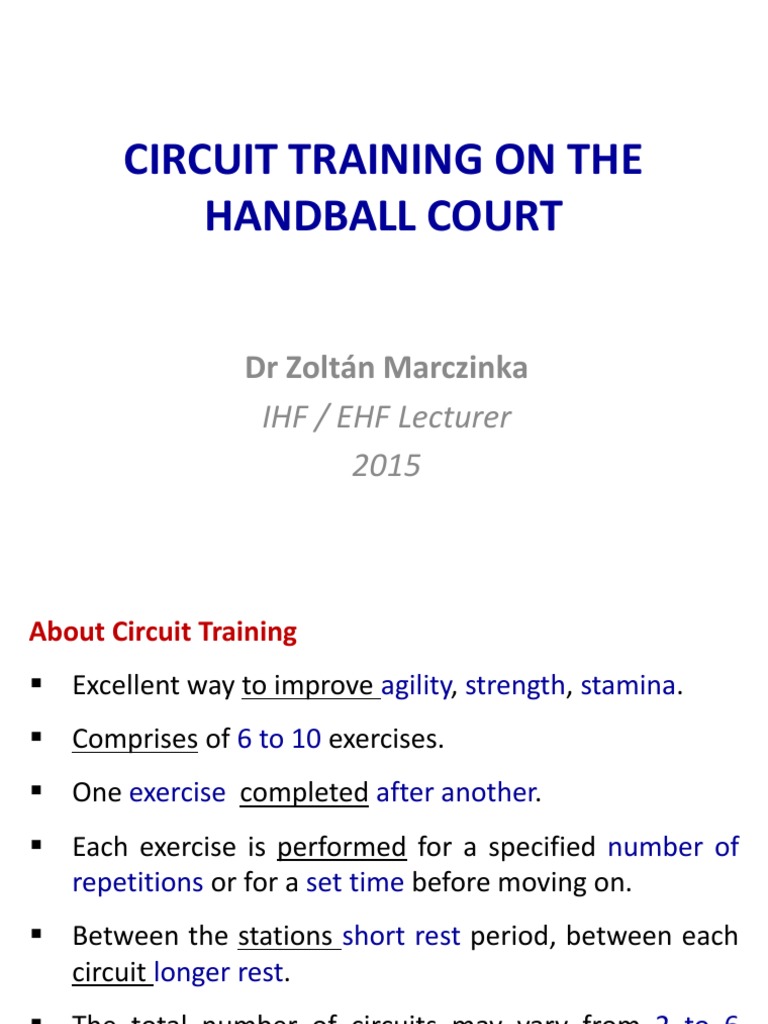 Handball Circuit Training Guide | PDF | Endurance | Strength Training