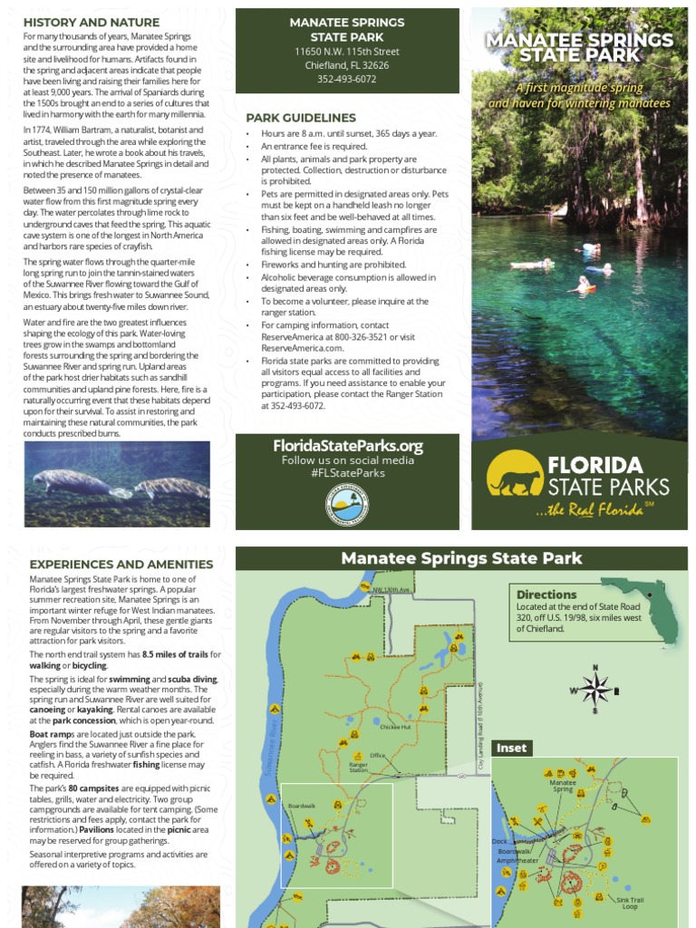 Manatee Springs State Park Guide | PDF | Parks | Camping