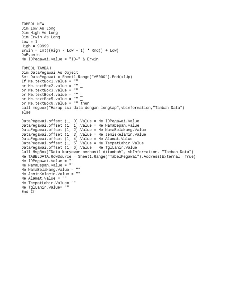 Input Data Tanggal Menggunakan Date Picker Dan Month View - Excel & Vba Tutorial | PDF