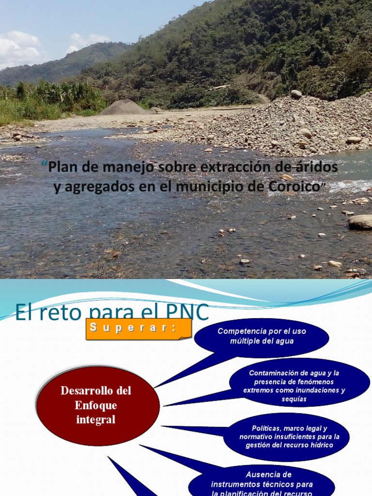 Manejo de áridos en Coroico: Plan y Retos | PDF | Recursos hídricos ...