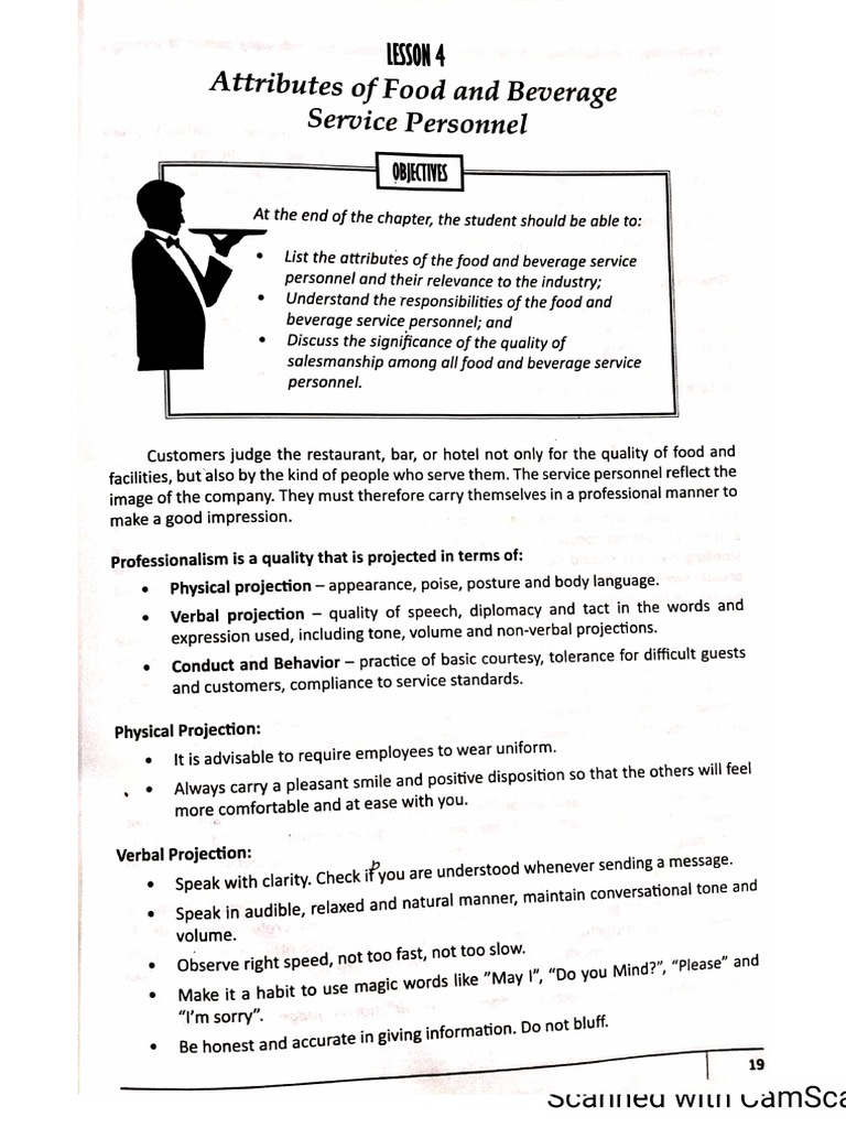 Attributes of Food & Beverage | PDF