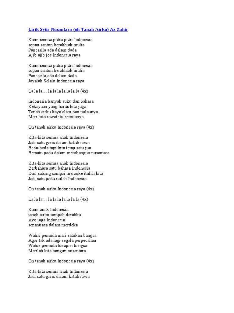 Lirik Syiir Nusantara | PDF