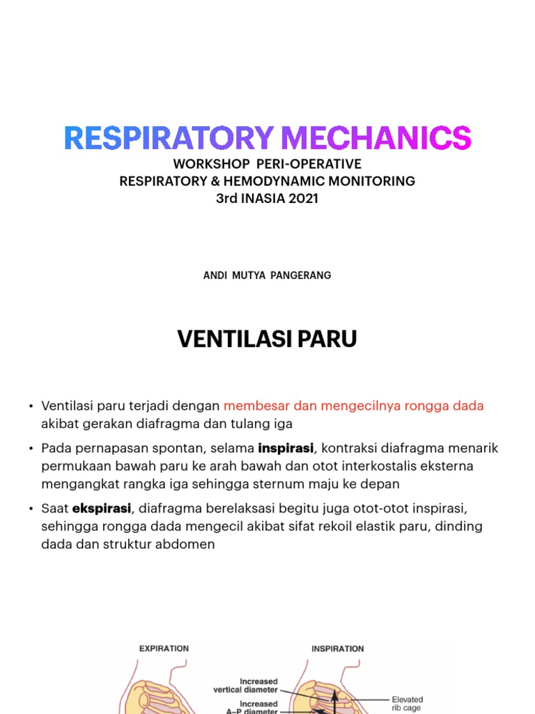 Dr. Andi Mutia - Respiratory Mechanic Inasia 2021 | PDF | Sains & Matematika
