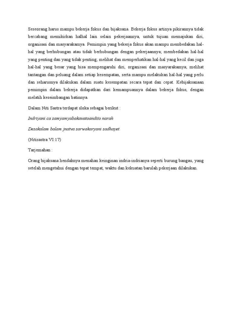 Contoh Perilaku Dalam Nitisastra | PDF