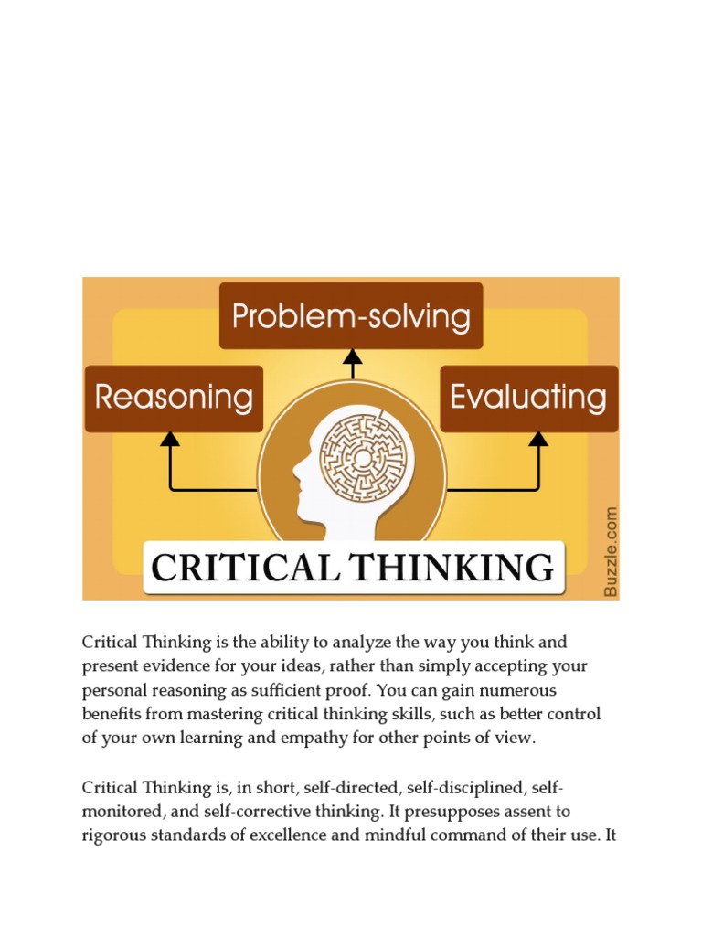 Critical Thinking | Download Free PDF | Critical Thinking | Thought