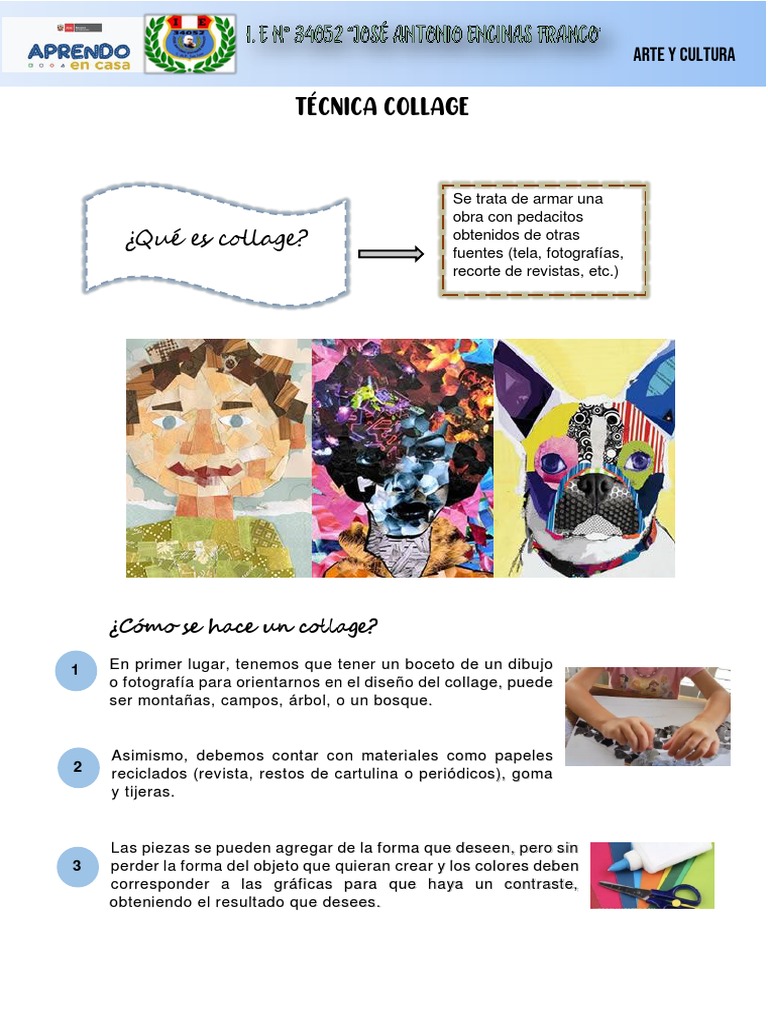 ACTIVIDAD ARTE - Tecnica de Collage | PDF