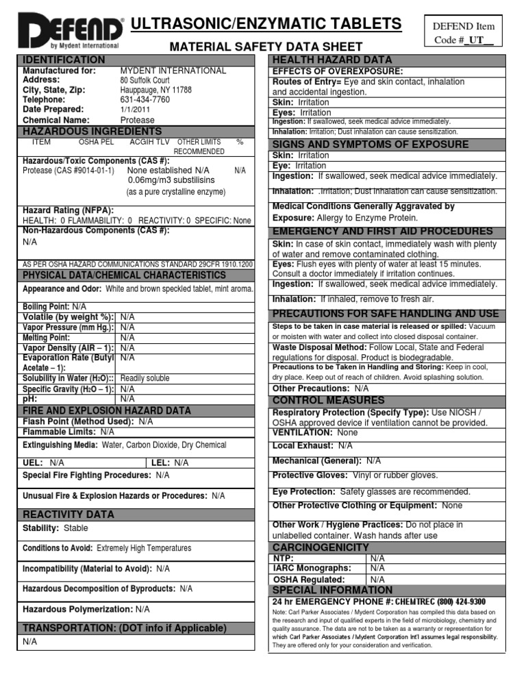 Defend Tablet Safety and Usage Guide | PDF | Fires | Water