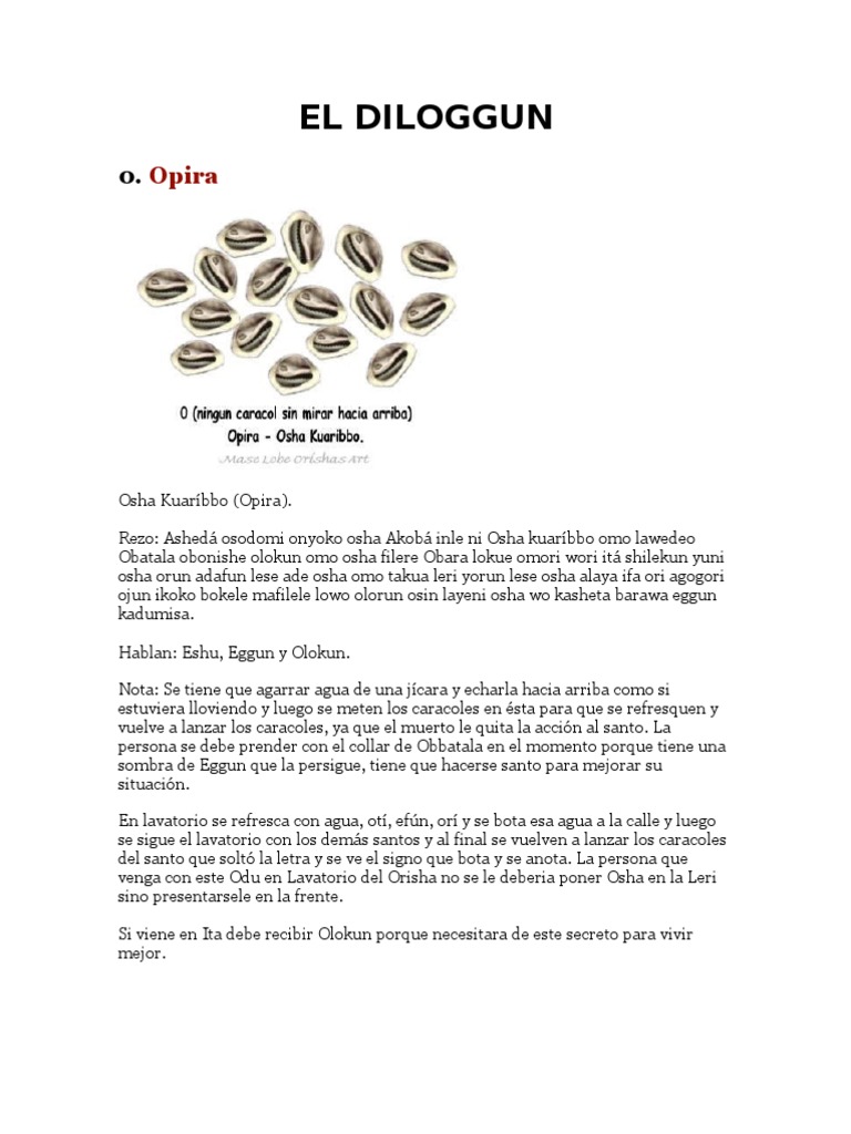 El Diloggun | PDF | Santeria