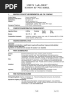 Safety Data Sheet - Ronson Universal Butan Gas Refills UN 1011 123 (En ...