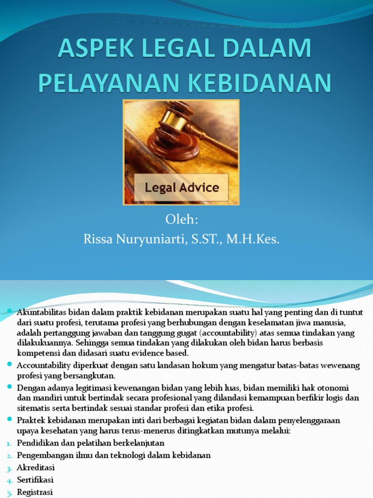 Aspek Legal Dalam Pelayanan Kebidanan #1 | PDF Aspek Legal Dalam Pelayanan Kebidanan #1 | PDF