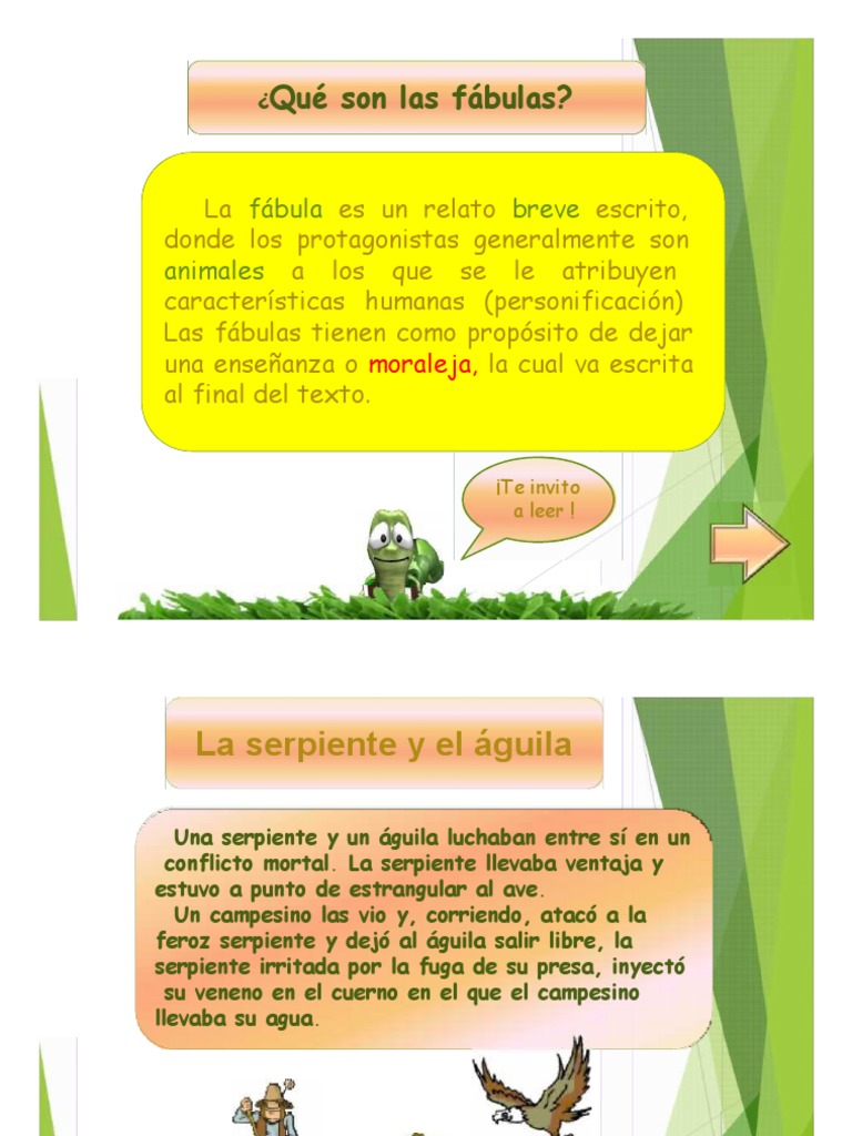 Introducción a las Fábulas y su Estructura | PDF | Fábula | Serpiente