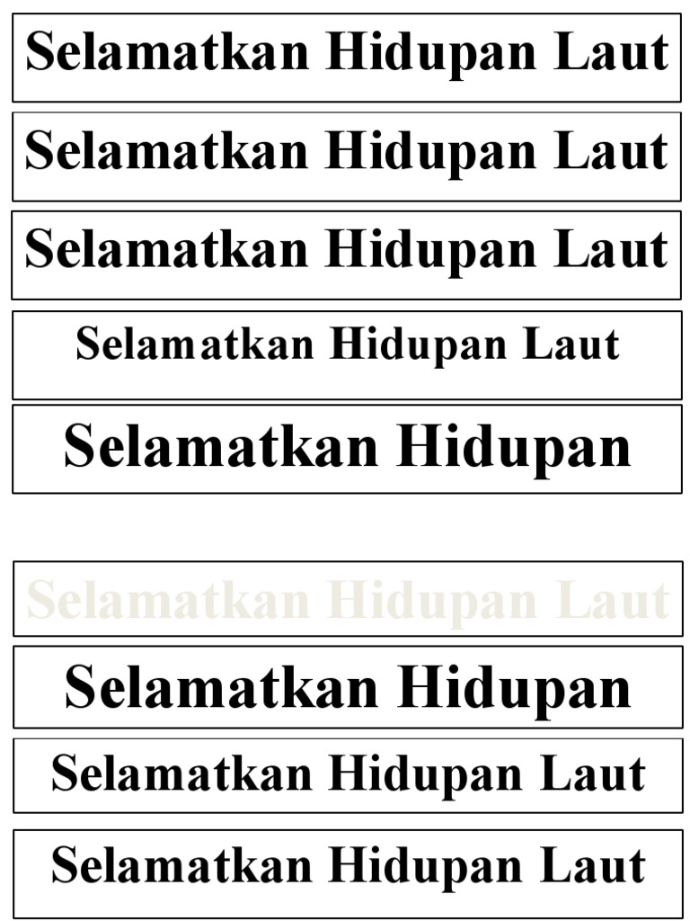 Selamatkan Hidupan Laut | PDF