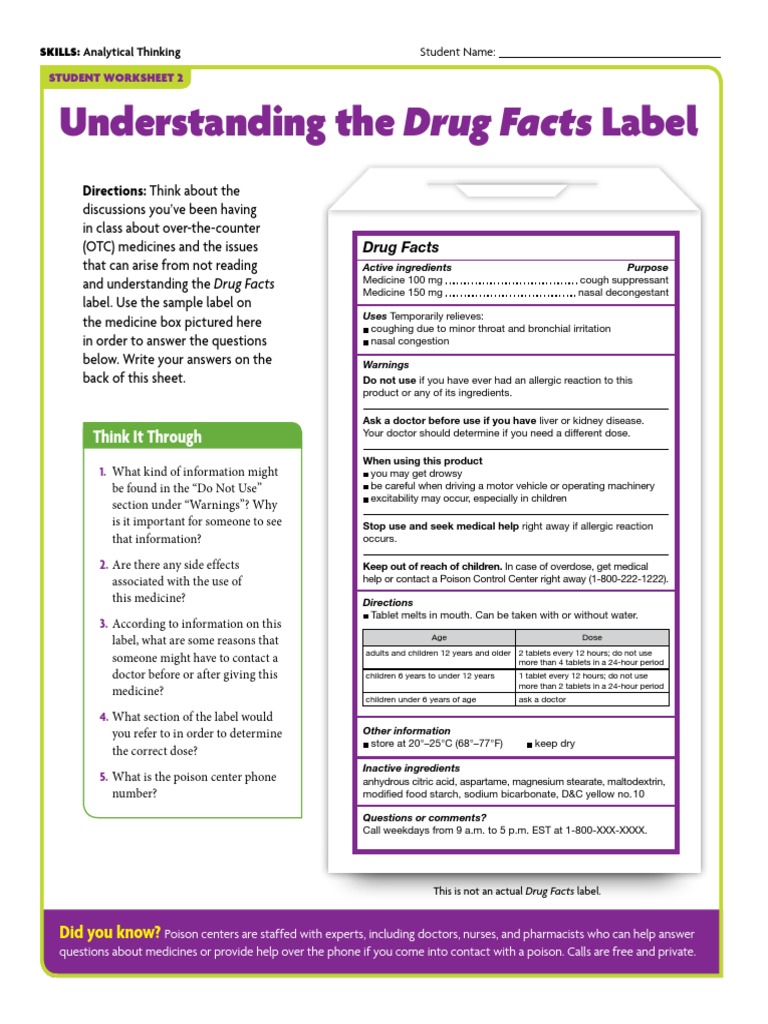 Understanding Drug Label | Download Free PDF | Over The Counter Drug ...