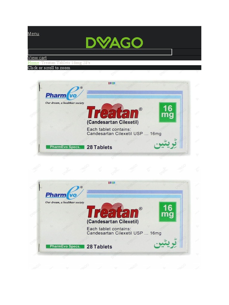 Treatan Tablets 16mg 28's: Click or Scroll To Zoom | PDF | Hypertension ...