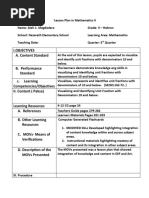 Grade 2 Unit Fraction Lesson Plan | PDF | Numbers | Arithmetic