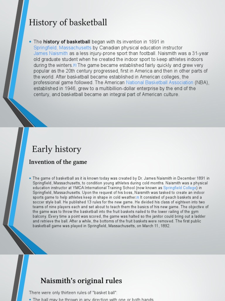 History of Basketball - Assignment - CAMACHO | PDF | Ball Games | Sports