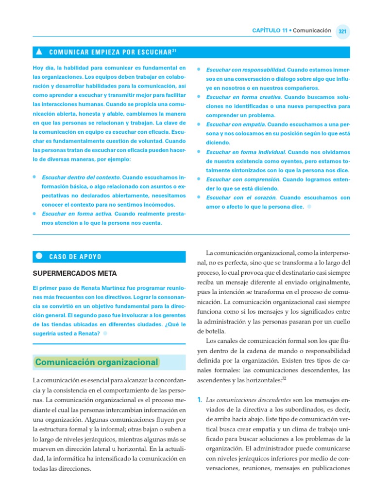 Capitulo Comunicación Organizacional | PDF | Comunicación | Información