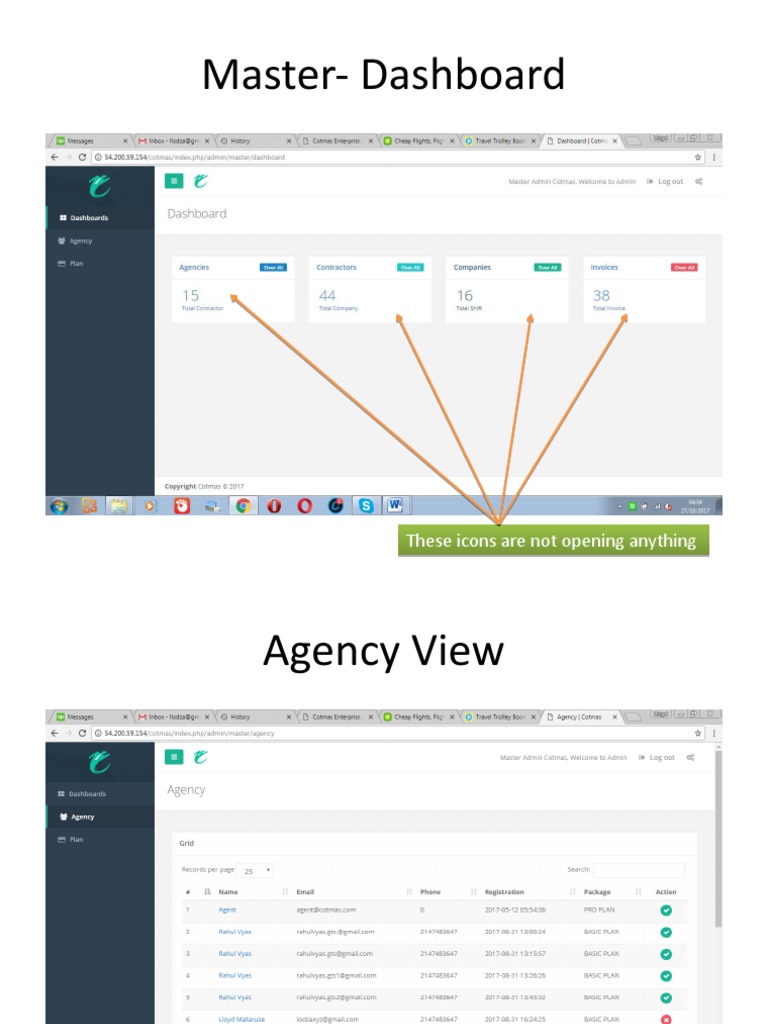 Master-Dashboard: These Icons Are Not Opening Anything | PDF