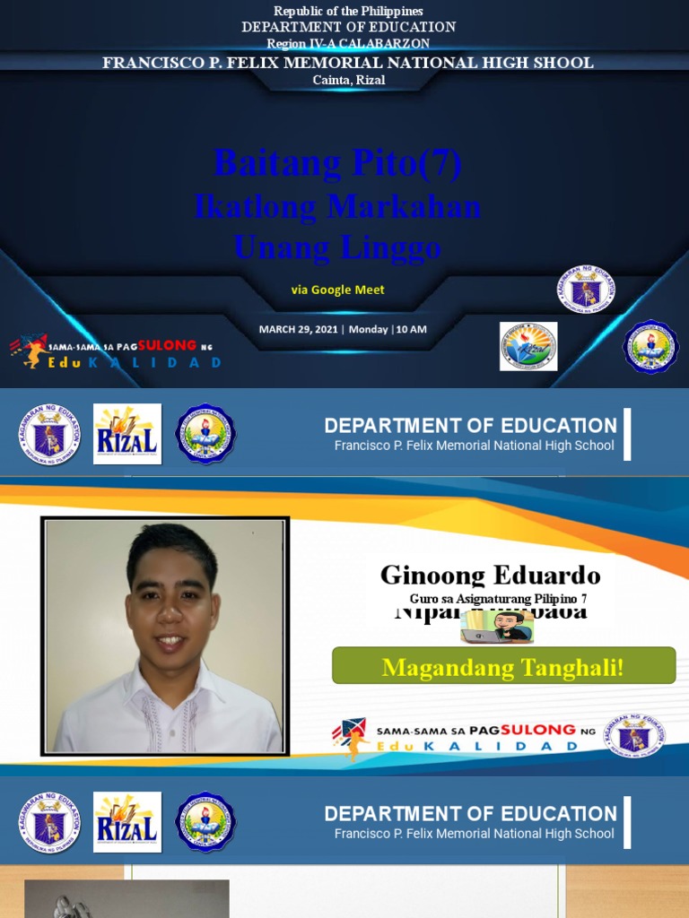 Unang Araw-3rd Quarter | PDF