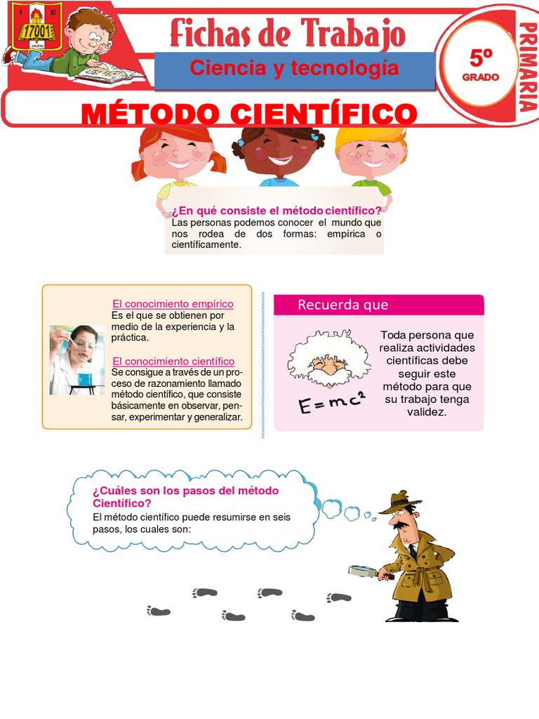 Hojas De Trabajo Del Método Científico Para Quinto Grado