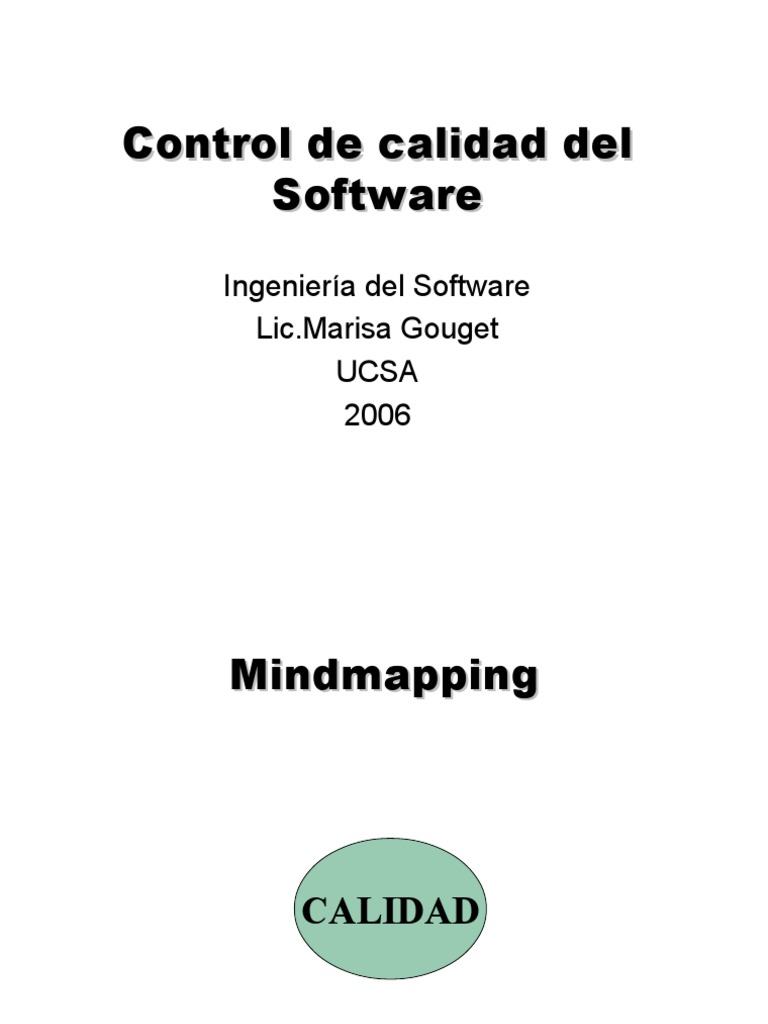 Control de Calidad Del Software | PDF | Software | Calidad (comercial)