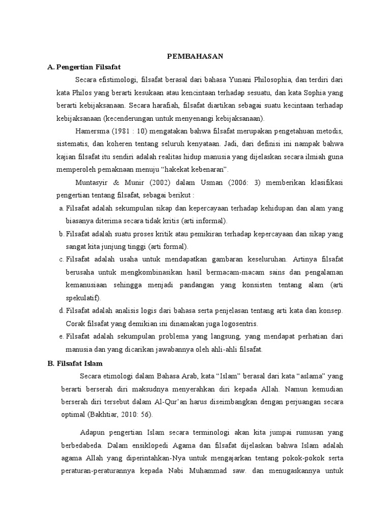 Filsafat Islam dan Pendidikan Sains | PDF