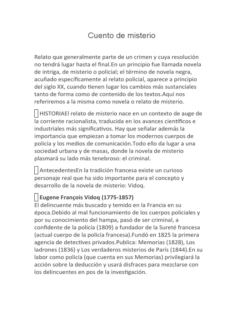 Cuento de Misterio | PDF