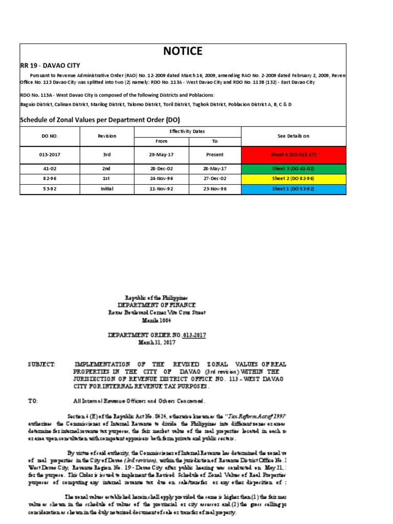 RDO NO. 113A West Davao City | PDF | Taxes | Business