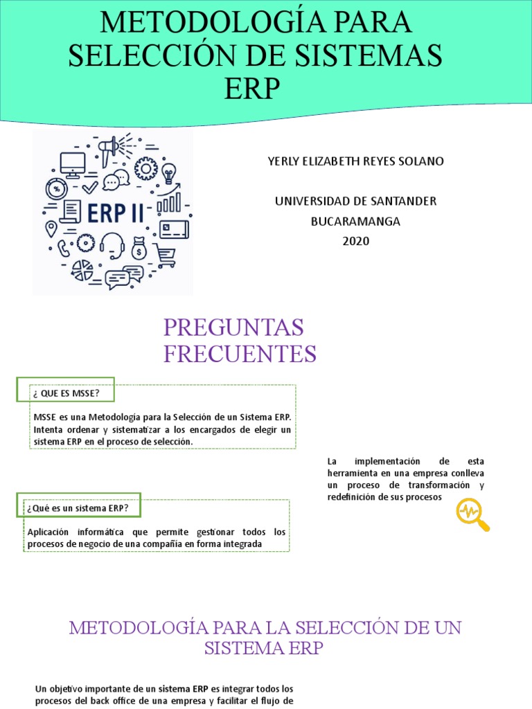 Metodología para Selección de Sistemas Erp | PDF