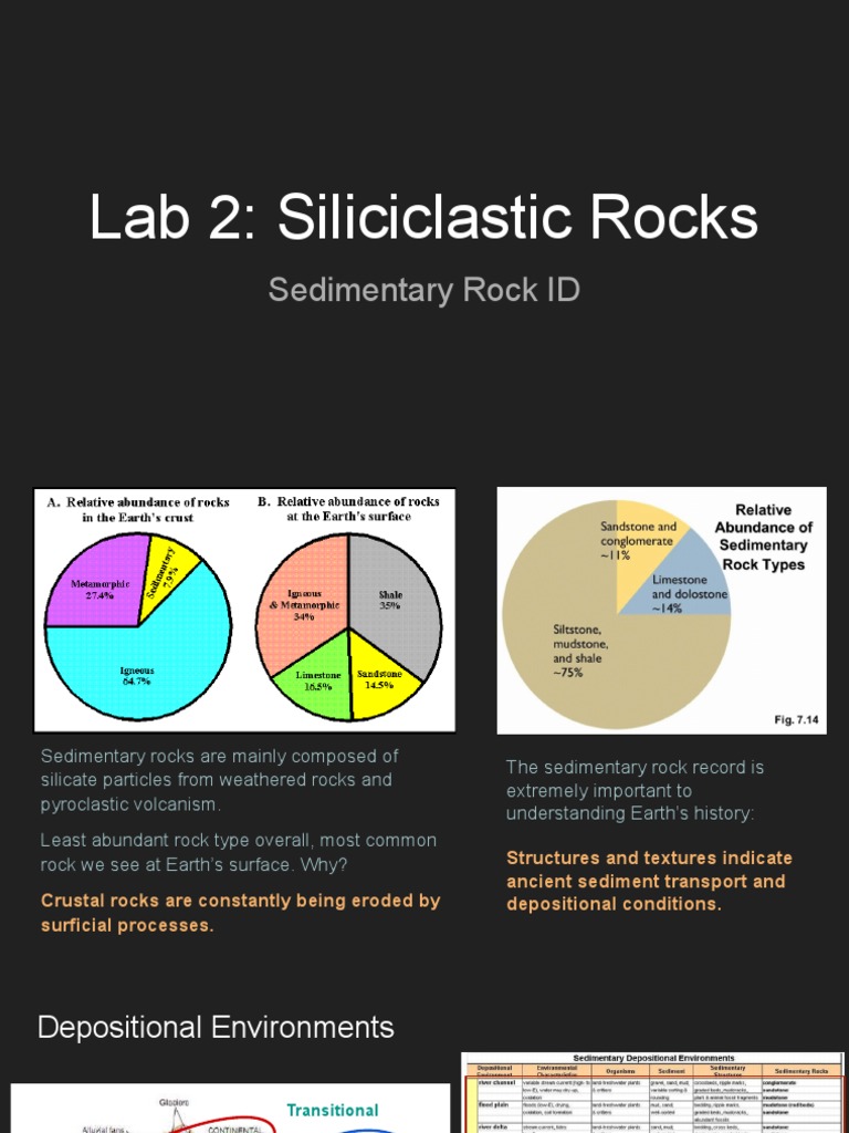 Lab 2: Siliciclastic Rocks: Sedimentary Rock ID | PDF | Sedimentary ...