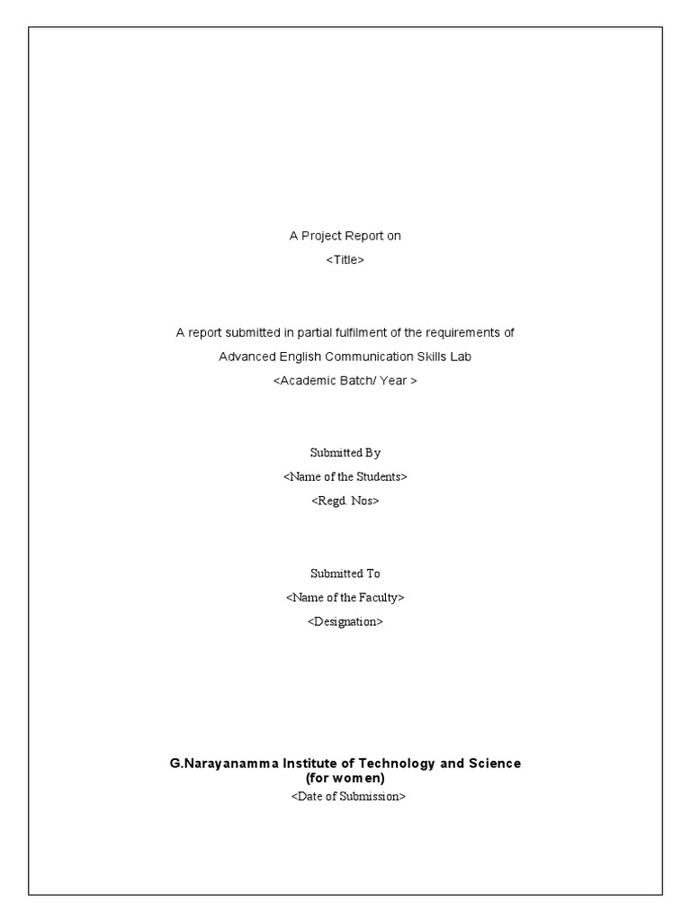 AECS Lab - Mini Project Format | PDF | Non Governmental Organization ...