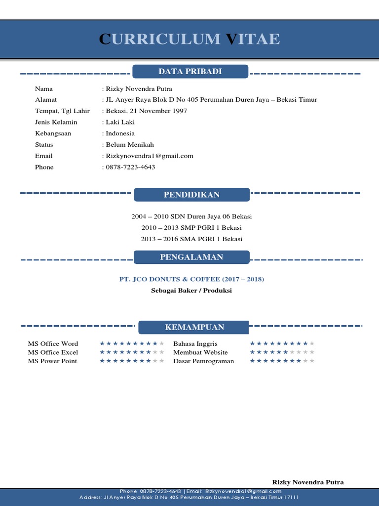 Cv Rizky Novendra Putra Pdf