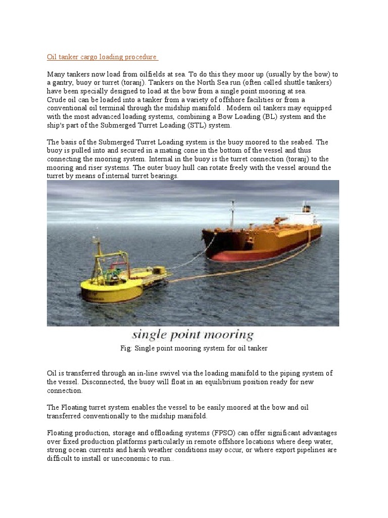 Oil Tanker Cargo Loading Procedure at SBM | PDF | Oil Tanker ...