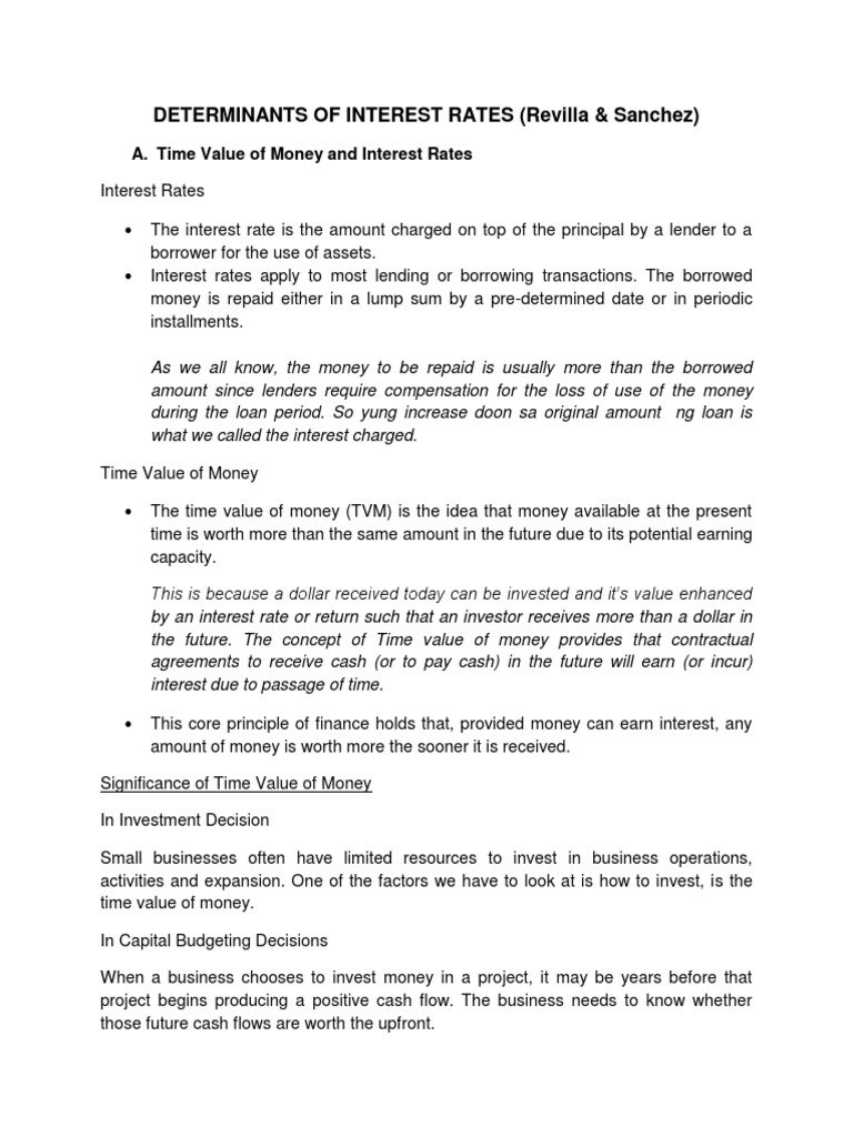 Determinants of Interest Rates Topic | PDF | Yield Curve | Interest Rates