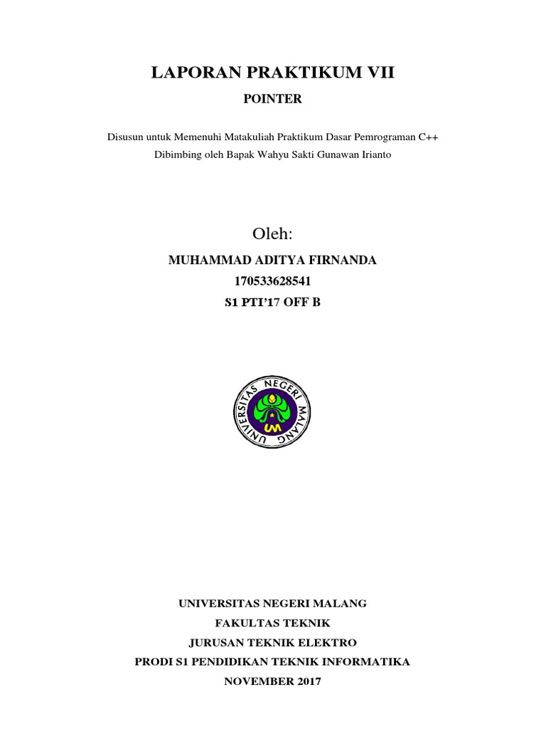 Laporan DPK Modul 7 Pointer s1 Pti Um 20 | PDF | Metode & Bahan Ajar | Komputer