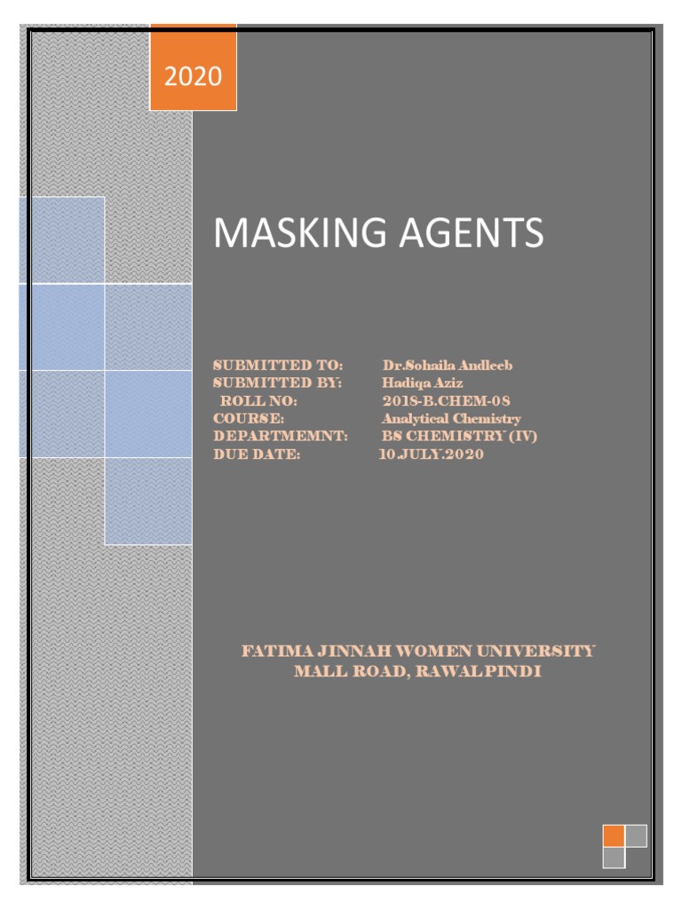 Understanding Masking Agents in Chemistry | PDF ...