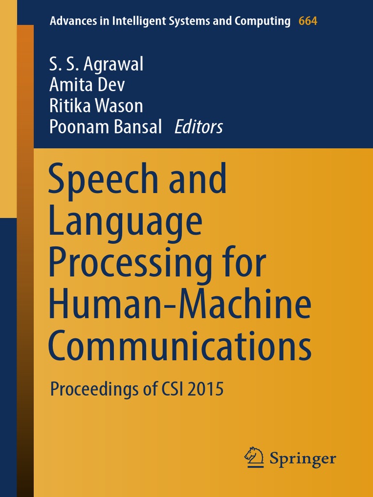Speech and Language Processing For Human-Machine Communications | PDF ...
