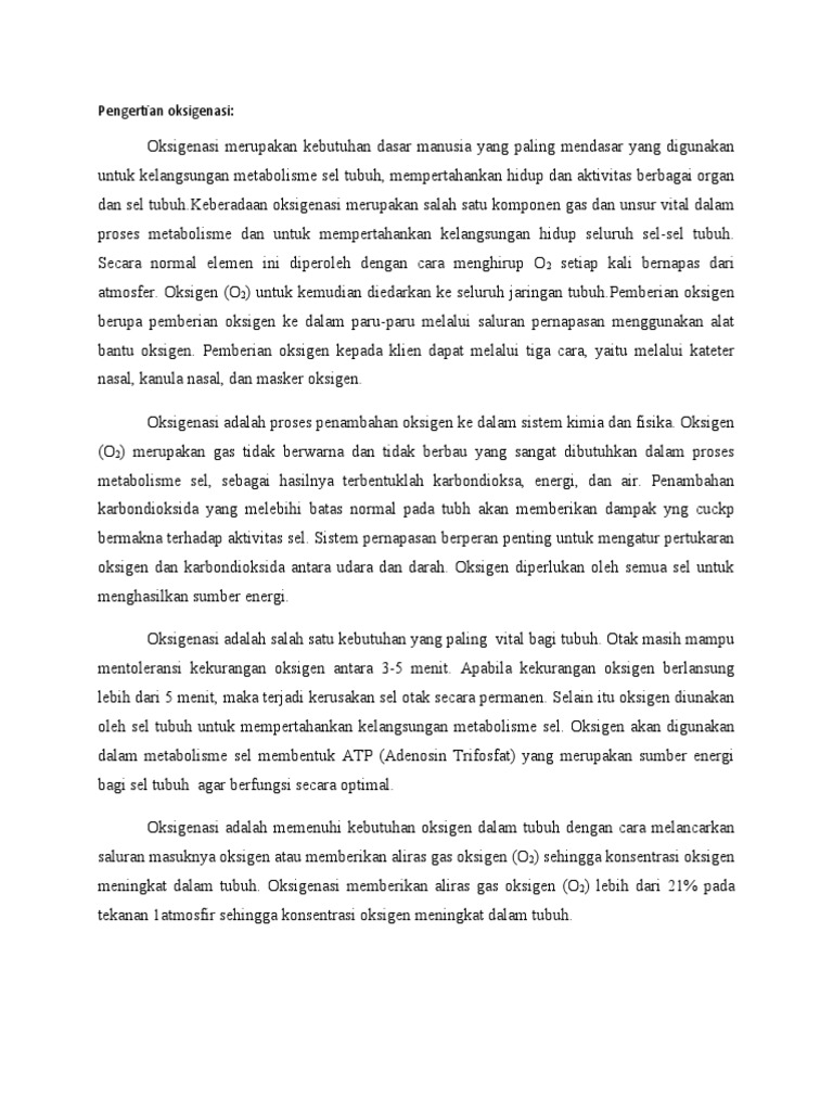 Materi Oksigenasi | PDF