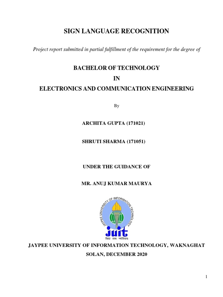 Sign Language Recognition Using Deep Learning | PDF | Artificial Neural ...