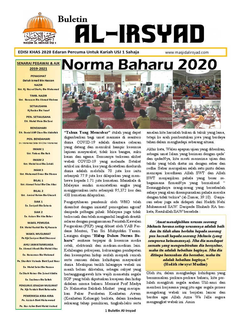 Buletin Masjid Al Irsyad 2020 | PDF